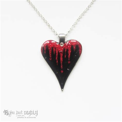 Bleeding Heart Necklace Etsy