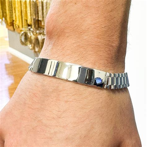 Silver 925 Watch Band Style 10mm Id Bracelet Cdib00003 Silver