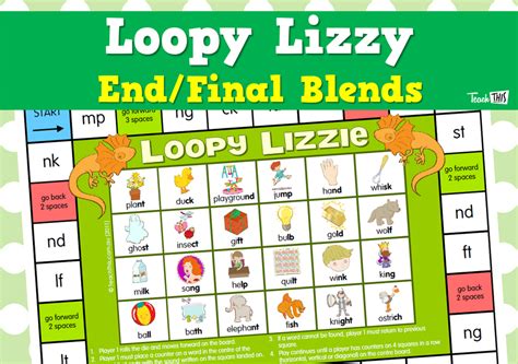 Loopy Lizzy Endfinal Blends Teacher Resources And Classroom Games