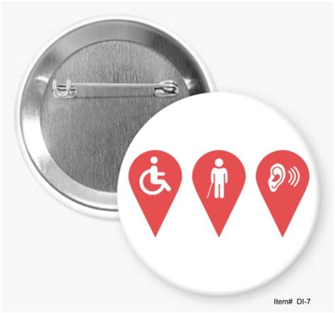 Disability Symbols Disability Rights Buttons Hommels Buttons
