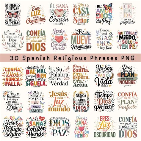 Bundle 30 Spanish Bible Verses Png Frases Cristianas Png Spanish