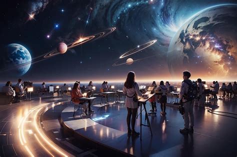 Premium Ai Image Astroeducation Futuristic Astronomy Classes That