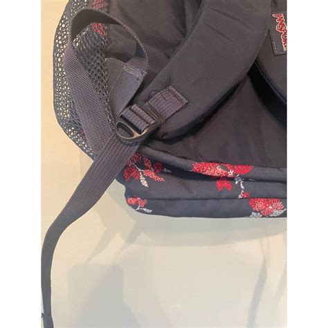 Jansport Backpack Navy Blue With Pink Depop