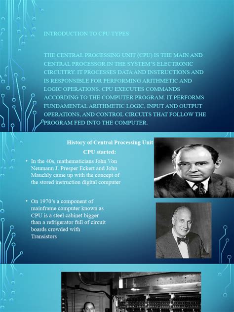 Types Of Cpu And Processing Units Pdf Central Processing Unit Multi Core Processor