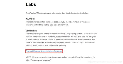 恶意代码分析实战 Csdn博客