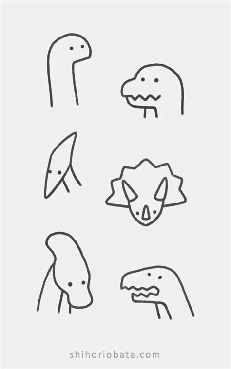 22 Cute Easy Dinosaur Drawing Ideas
