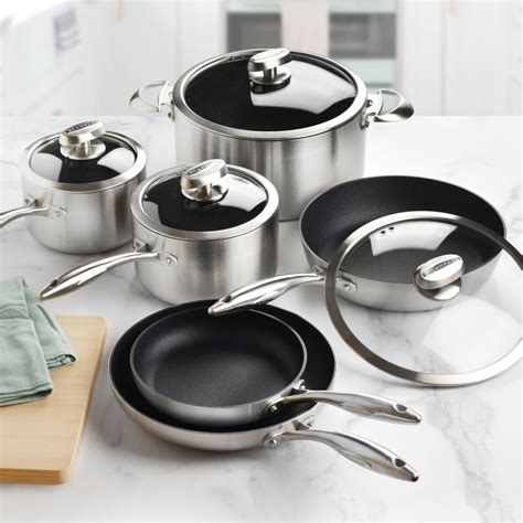 Scanpan Cx Cookware Set 10 Piece Stainless Steel Nonstick Cutlery