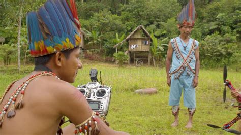 From The Sky A Small Indigenous Village Amidst Vast Nature