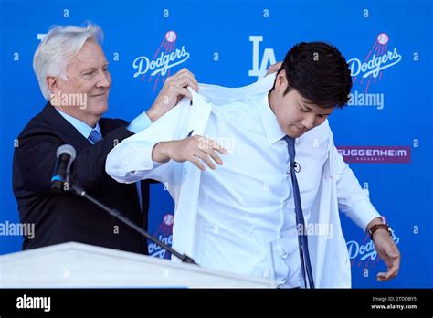 Los Angeles Dodgers Owner And Chairman Mark Walter Left Helps Shohei