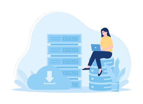 Female Character Works To Organize Data Concept Flat Illustration