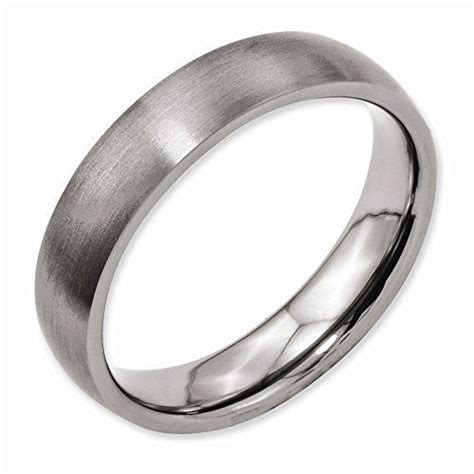 Chisel Titanium 5mm Brushed Band Rings Mens Wedding Bands Wedding