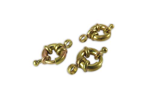 Brooklyn Charm Brass Bolt Spring Clasps ~ 10mm