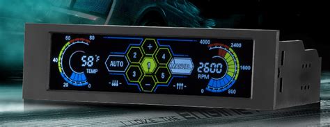 STW Inch LCD Front Panel CPU Cooling Fan Speed Controller Temperature Monitor For Desktop