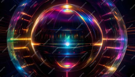 Premium Photo A Digital Representation Of A Pulsar Pod Emitting Vibrant Multicolored Lights