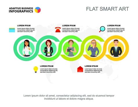 Four Steps Plan Process Chart Template Presentation Stock Vector By