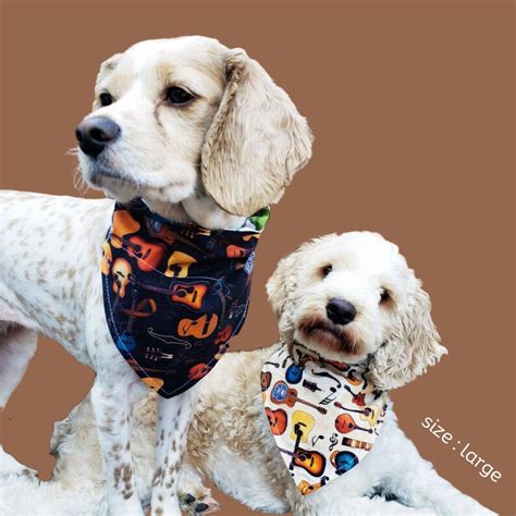 Lil Bit Country Guitars Slip On Dog Bandana By Cheffy And Co Etsy