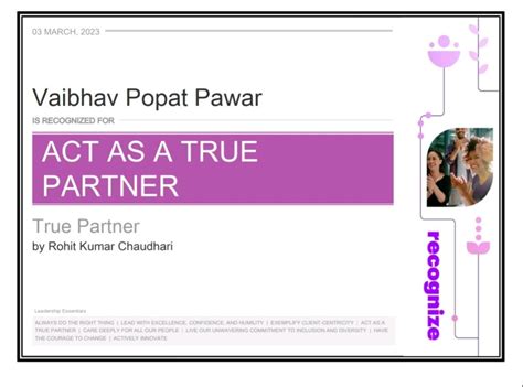 Vaibhav Pawar On Linkedin Accenture Myteam Recognition Workculture