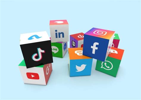 상파울루 브라질 2022년 10월 4일 3d 일러스트레이션 세계적으로 유명한 소셜 네트워크 및 Facebook Instagram