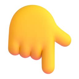👇 Backhand Index Pointing Down Emoji