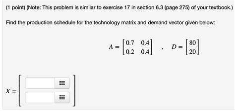 Solved 1 Point Note This Problem Is Similar To Exercise