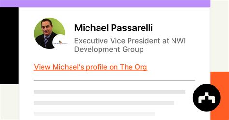 Michael Passarelli Executive Vice President At Nwi Development Group The Org