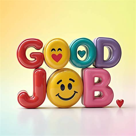 Sign Text Banner Good Job Great Work Congratulation Appreciation Happy