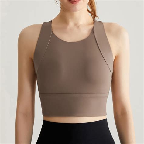 Professional All In One Vest Style Shock Proof Push Up Sports Bra For