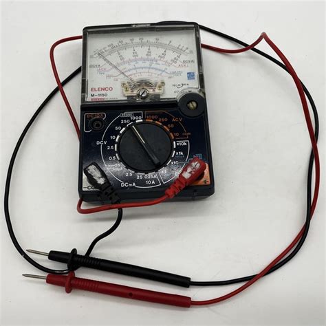 Elenco Other Vtg Elenco Multimeter Analog Volts Ohms Electrical Circuit Tester Probes Acdc