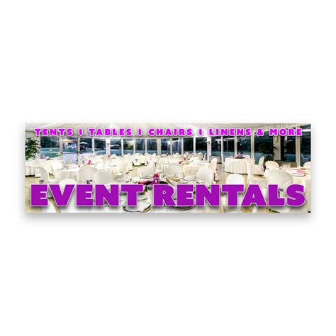 Event Rentals Vinyl Banner Size Options 5 Feet Wide By 2 Feet Tall