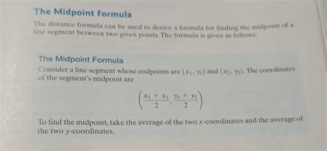 Solved What Is The Proof Of The Midpoint Formula I Know