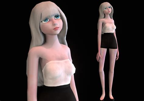 White Skinny Woman 3d Model Turbosquid 1888414