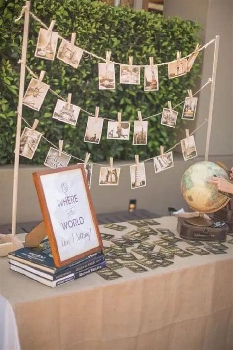 Travel Party Theme Table Decor Despedida De Viaje Bodas Temáticas De Viajes Fiestas
