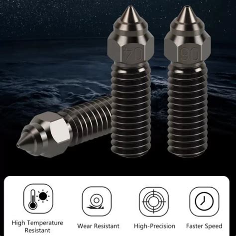 Forshape Volcano Type M6 Gehard Stalen Nozzle 04 Mm Creality K1 K1 Max Polyfab3d