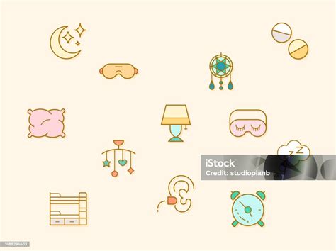 Vector Illustration Of A Sleep Elements Stock Illustration Download