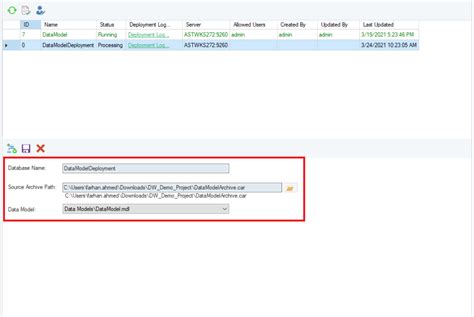 Deploying A Data Model Astera Data Stack