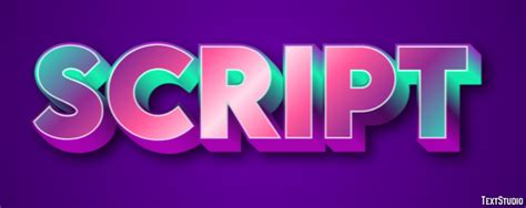 Script Text Effect And Logo Design Word