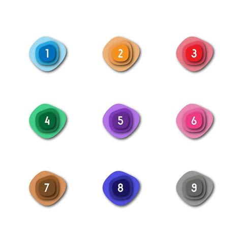 Premium Vector Glossy And Colorful Bullet Point Design