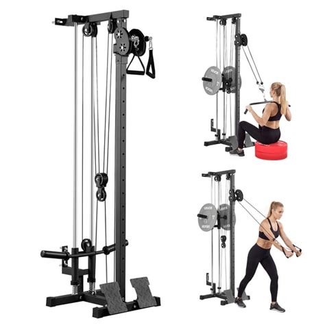 Vevor Lat Pull Down Machine 3 In 1 Row Cable Machine Cable Machines