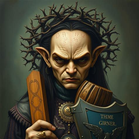 Mystical Mutated Woman In A Halo Of Thorns Ai Art