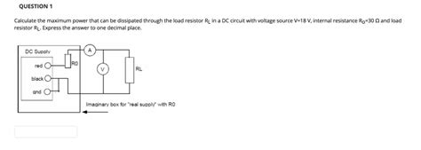 Solved QUESTION Calculate The Maximum Power That Can Be Chegg