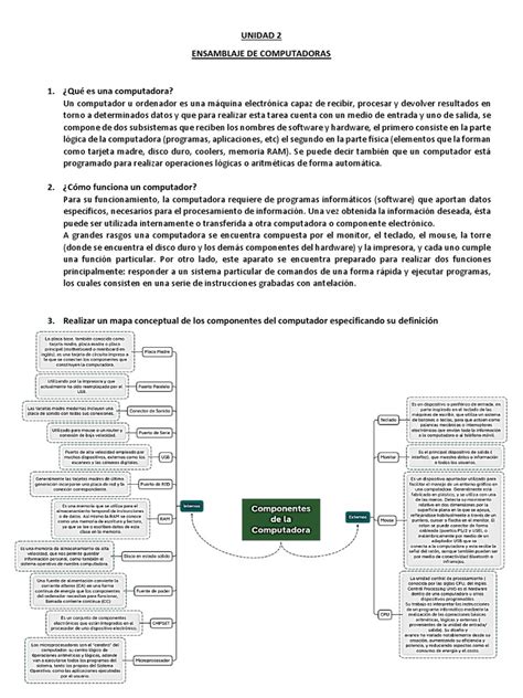 Cuestionario Ensamblaje De Computadora Pdf Hardware De La Computadora Equipo De Oficina