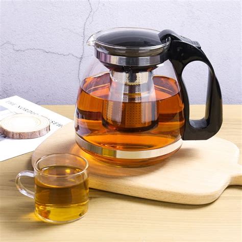 Teapot Glass Heat Resistant Glass Tea Maker Teko With Filter 有滤网玻璃茶壶