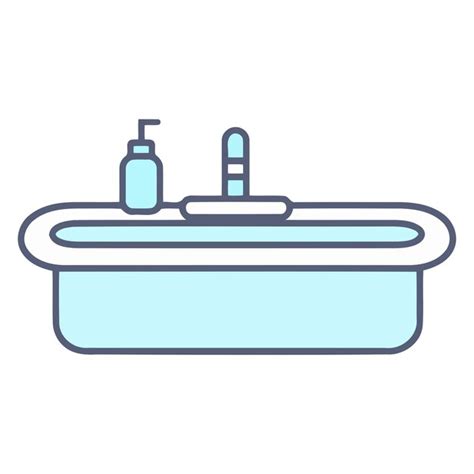 An Icon Illustrating A Bathroom Designed In A Simple Vector Style