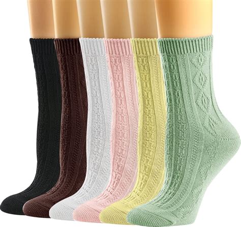 Mcool Mary Womens Socks Womens Crew Socks Casual Warm Knit Cotton Comfy Moisture