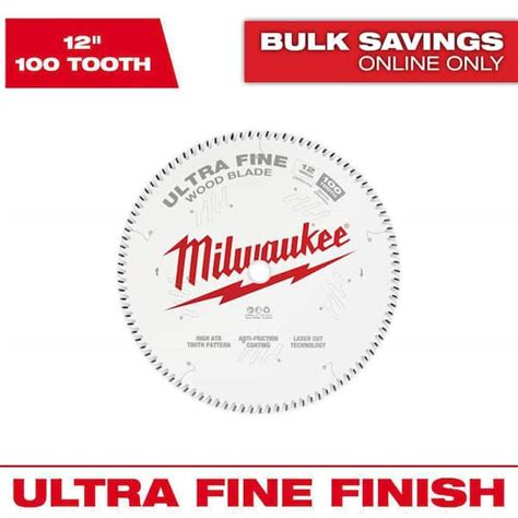 Milwaukee 12 In X 100 Tooth Ultra Fine Finish Circular Saw Blade 48 40