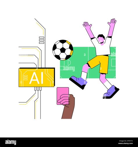 Ai Streamlined Referee Assistance Abstract Concept Vector Illustration