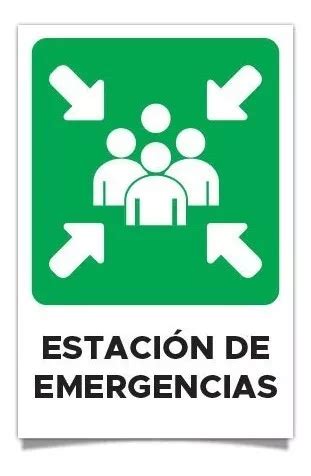 Señaletica Estacion De Emergencia 30x20 Adhesivo Cuotas Sin Interés