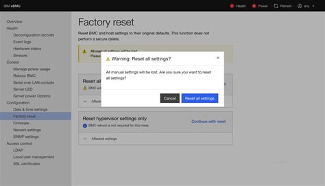 Factory Reset · Issue 45 · Openbmcwebui Vue · Github