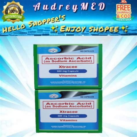 Xtracee Ascorbic Acid As Sodium Ascorbate 100 Capsules Shopee Philippines