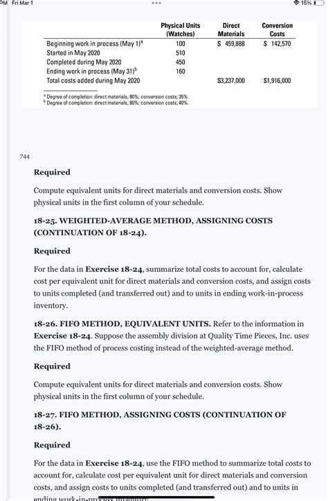 Solved Exercise 18 24 ﻿suppose The Assembly Division At